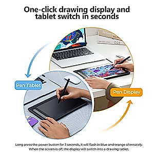 XPPen 10 inch Drawing Tablet Artist 10 2nd,Computer Graphics Tablet with X3 Stylus,Digital Drawing Pad with 8192 Levels Pressure Sensitive & 6 Shortcut Keys,Designed for PC,Laptop,Android(Black)