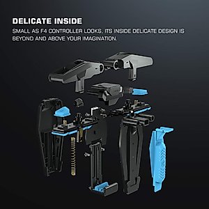 GameSir Mobile Triggers,Mobile Game Controllers F4 Falcon,Foldable Plug and Play Gaming Trigger for iOS and Android Phone(PUBG/Fortnite/Rules)（4.5-6.5 inch ） [android]