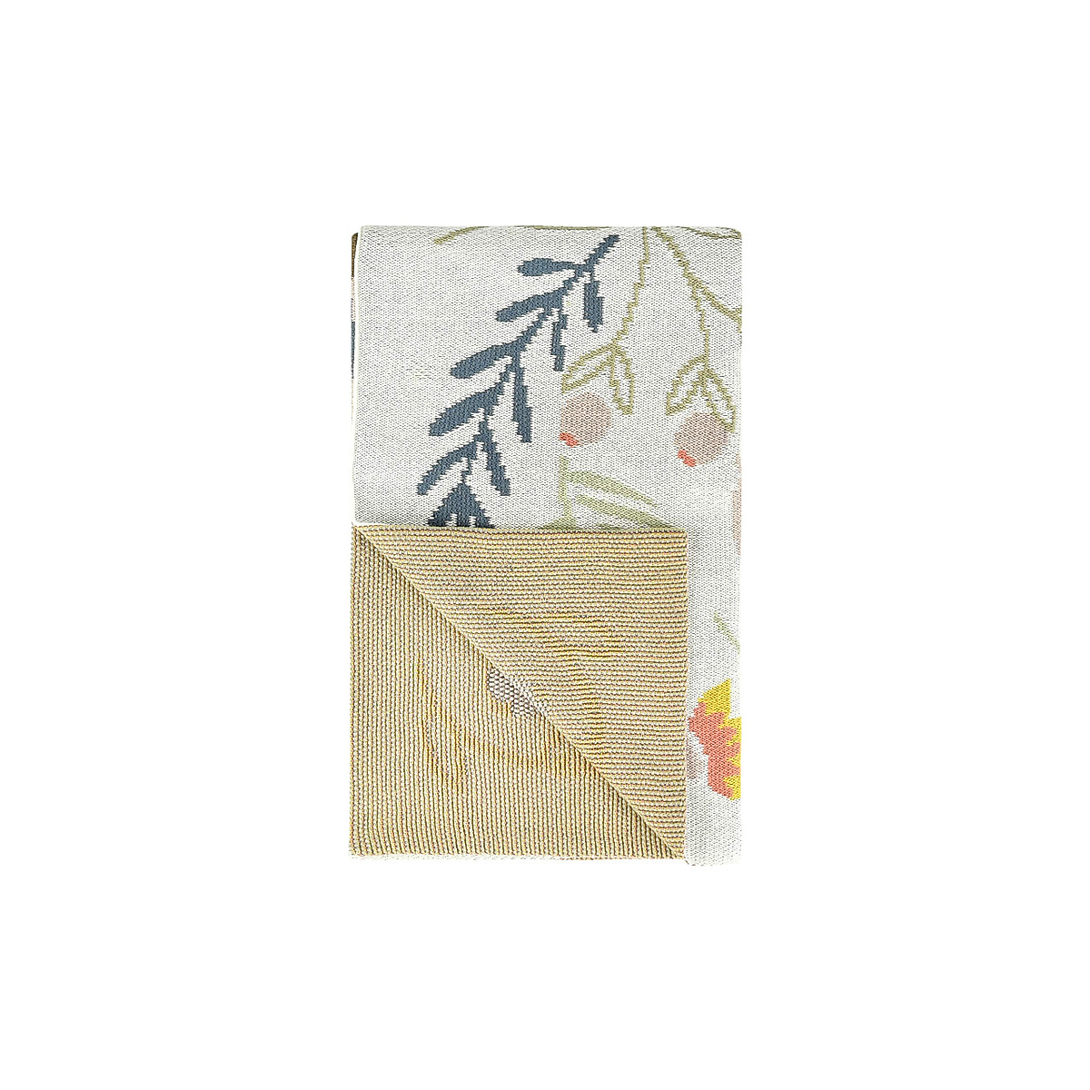 Creative Co-Op 40" L x 32" W Cotton Knit Baby Bee Blanket, Multicolor