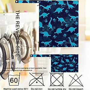 visesunny Blue Dinosaur Footprint 2Pcs Wet Bag with Zippered Pockets Washable Reusable Roomy for Travel,Beach,Pool,Daycare,Stroller,Diapers,Dirty Gym Clothes, Wet Swimsuits, Toiletries