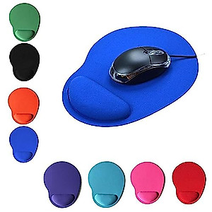 Ergonomic Computer Mouse Pad with Wrist Rest Support, Gaming Mouse Pad Non-Slip Base for Home Office Working Studying(Black)