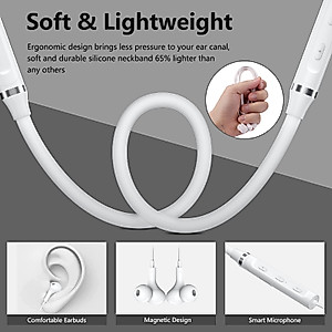Bluetooth Neckband Headphones for Samsung S24 S23 FE in-Ear Magnetic Earbuds Noise Canceling Bass Stereo Sound Mic Wireless Headset for iPhone 14 15 Pro Max Galaxy Z Fold 5 4 Flip 3 S22 S21 Pixel 8 7