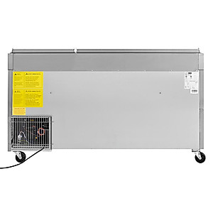 Kratos Refrigeration 69K-763 Commercial 71" W Pizza Prep Table, 9 Pan Capacity