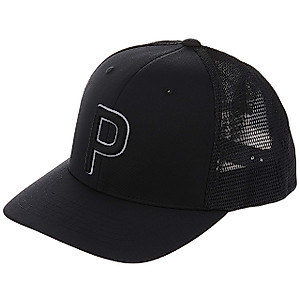 Puma Golf 2020 Men's Trucker P Hat (Men's, Puma Black,One Size)