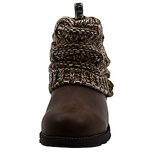 MUK LUKS Women's Patti Fashion Ankle Boots, Brown, 10 M US