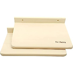 Pet Metro Large Aspen Wood Platform Ledge [2 Pack] for Chinchilla, Hamster, Rat, Bird, Rabbit