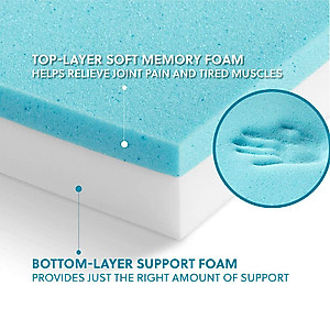 Bedsure Memory Foam Dog Bed for Large Dogs - Orthopedic Waterproof Dog Bed for Crate with Removable Washable Cover and Nonskid Bottom - Plush Flannel Fleece Top Pet Bed, Grey