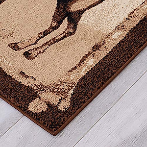 Champion Rugs Rustic Lodge Deer Elk Moose Area Rug (2’ X 3’)