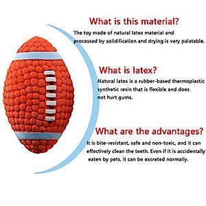 heaven2017 Dental Teeth Cleaning Chew Toys Puppy Dog Chew Toy Volleyball Tennis Rugby Dog Bite Resistant Pet Sound Training Ball 1#