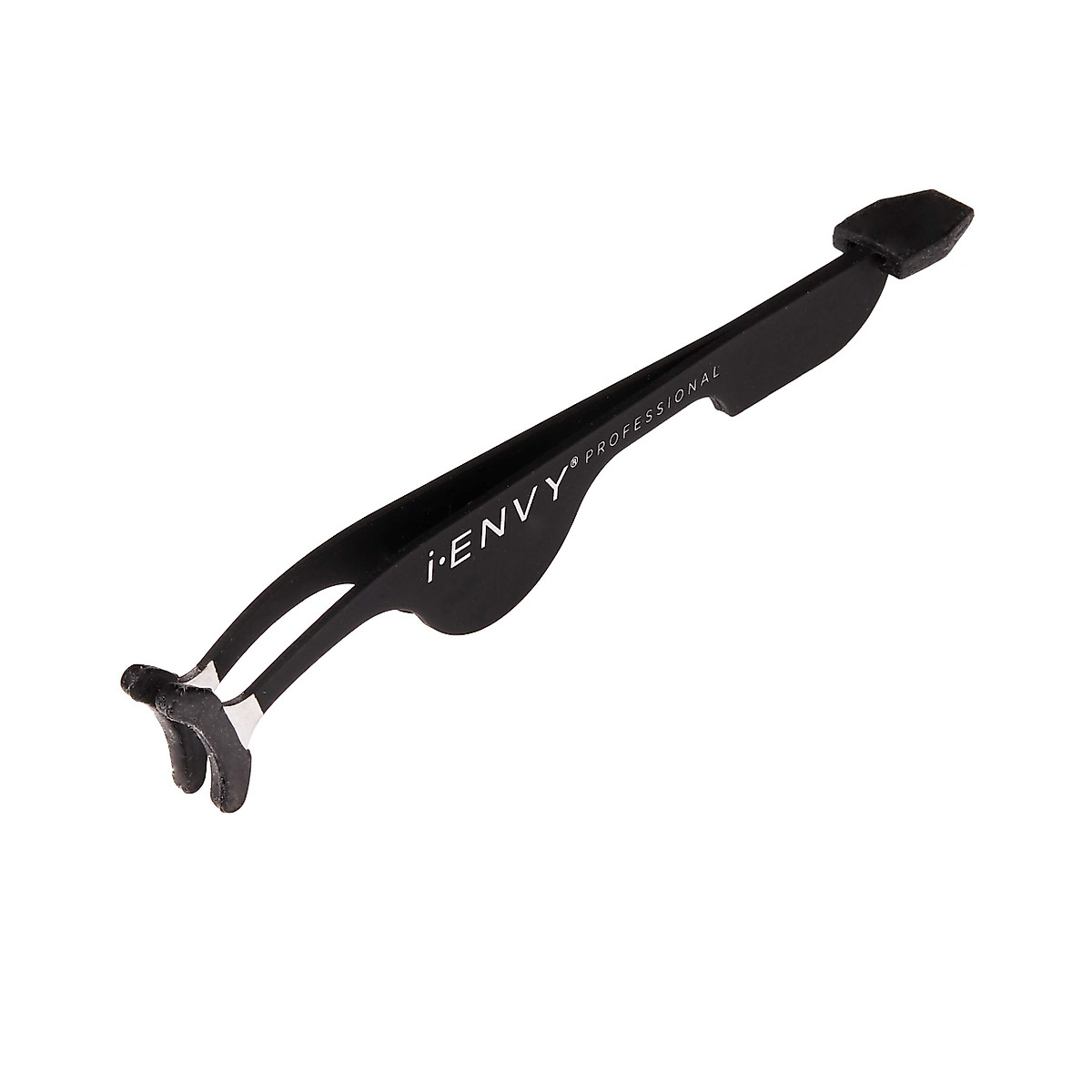iENVY by Kiss Lash Applicator Tool, DIY Fales Eyelashes Extension Tweezers, Ease of Use & Grip, Fake Cluster Strip Lashes Remover Clip Tweezers Nipper (Black)