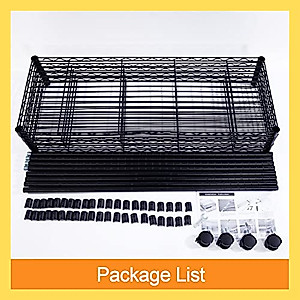 Ymlpre 5-Tier Wire Shelving Unit with Wheels, 35.43" W x 13.78" D x 65" H, Height Adjustable Metal Shelf, Heavy Duty Organizer Garage Large Iron Storage Shelves NSF Metal Rack on Wheels, Black 65inch