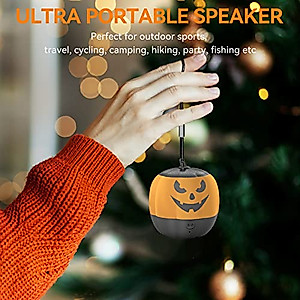 LFS Mini Bluetooth Speakers Small Pumpkin Speaker Portable Wireless Speakers, TWS Pairing, 12H Playtime, Waterproof Party Speaker for Halloween, Easter, Home, Outdoor