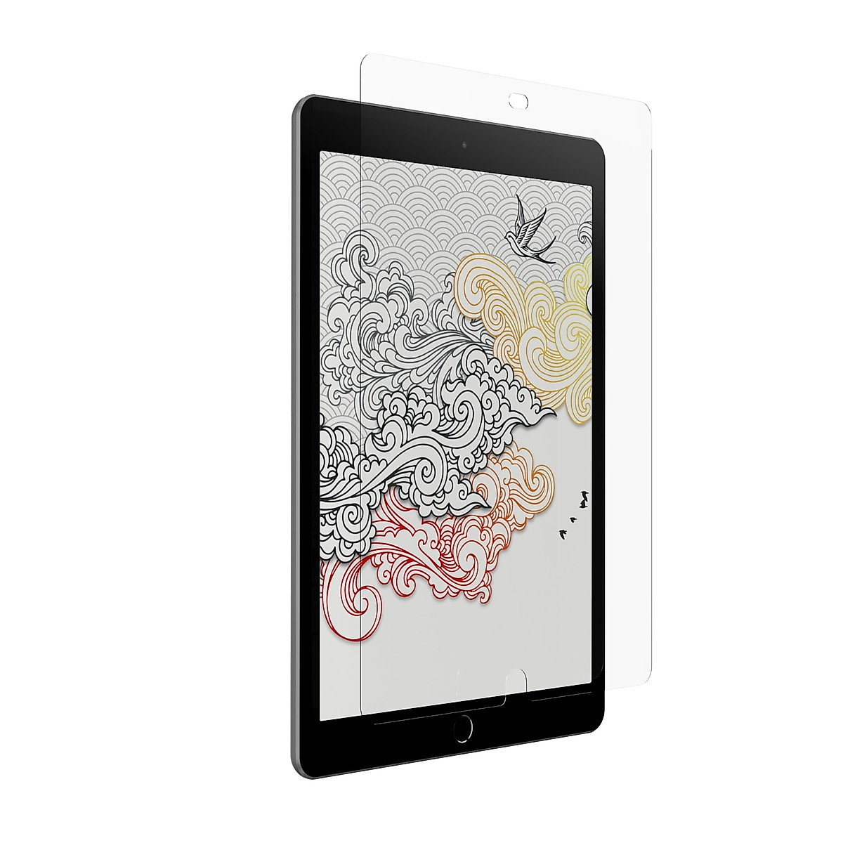 ZAGG InvisibleShield GlassFusion+ Canvas - simulates writing or drawing on paper - Made for Apple iPad 10.2" (8th Gen) and iPad 10.2" (7th Gen)
