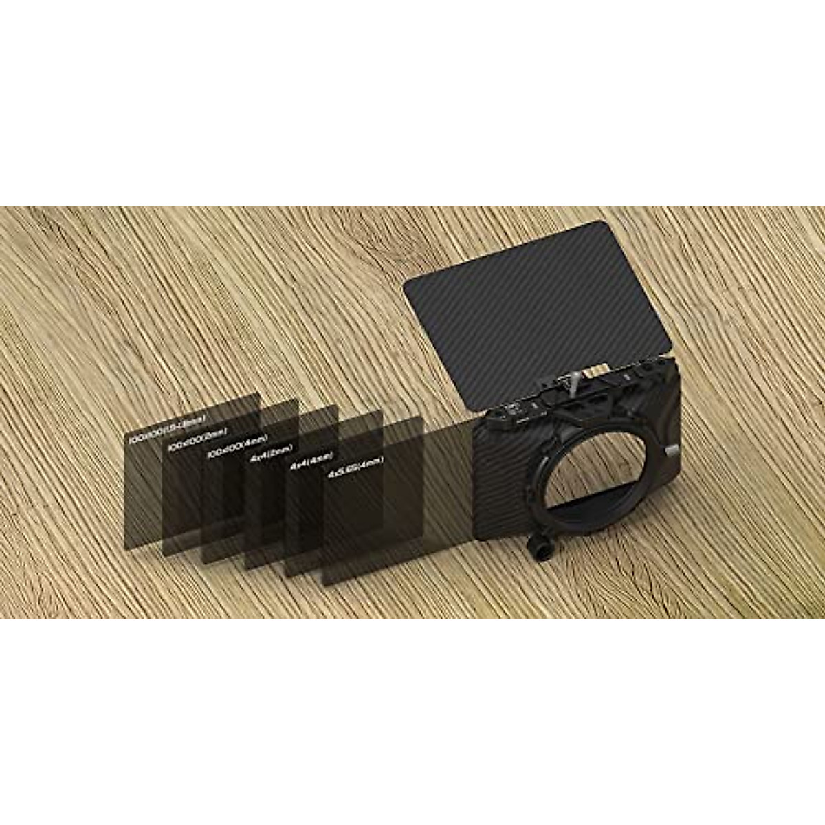 Fotga Mini Lightweight 4x4 4x5.65 Clip-on Lens Matte Box for DSLR Mirrorless Camera A7 A7R A7S II III IV Z6 Z7 II RP R3 R5C GH5 GH6 BMPCC 4K 6K,Compatible 52mm/55mm/58mm/62mm/67mm/72mm/77mm/82mm Lens