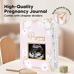 Pregnancy Journal, Pregnancy Announcements - 80 Pages Hard Cover Pregnancy Book For Mom To Be Gift - Pregnancy Gifts For New Moms - First Time Expecting Mom Gift - Baby Album And Memory Book (Blush)
