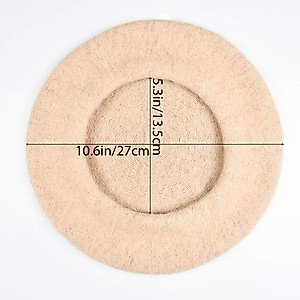 Jolbndcv 6 PCS Beret Hat French Beanie Hat Outdoor Hat Winter Hat Fashion Lady Hat (Khaki, Black, red, Navy, Brown, Green, Large)