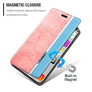 for BLU S91 Pro Case, Fashion Multicolor Magnetic Closure Leather Flip Case Cover with Card Holder for BLU S91 Pro (6.5”)
