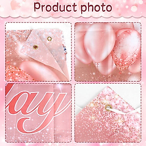 Happy 18th Birthday Banner Large Yard Sign Banner with Birthday Balloons Kit Set Rose Gold Cheer to 18 Years Old Birthday Party Decorations Supplies for Girls Photography Backdrop Decor