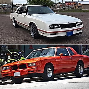 Tonsya For 1981 1982 1983 1984 1985 1986 1987 1988 Chevy Monte Carlo SS Front Parking turn signal lights housings Smoked Lens #919025 919026