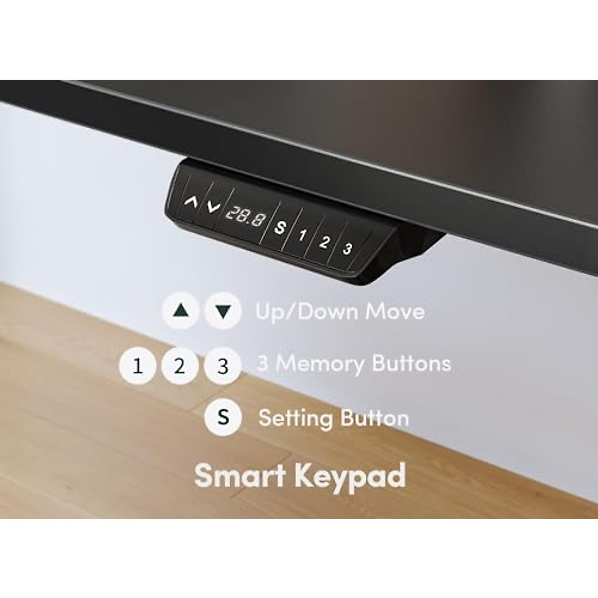 FEZIBO Electric Standing Desk, 48 x 24 Inches Height Adjustable Stand up Desk, Sit Stand Home Office Desk, Computer Desk, White