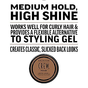 American Crew Men's Hair Pomade (OLD VERSION), Medium Hold with High Shine, 3 Oz (Pack of 1)