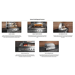 DCS Evolution Freestanding Gas Grill with Rotisserie (BE1-36RC-L-CAD1-36E), 36-Inch, Propane