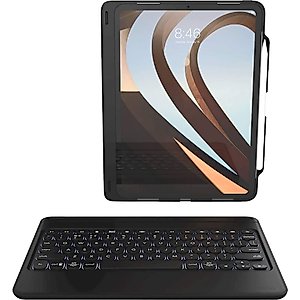 ZAGG Rugged Book Go - Durable Case and Bluetooth Keyboard for Apple 11-inch iPad Pro (Generation 1 ONLY) - Black