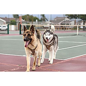 Auroth Tactical Dog Harness for Large Dogs No Pull Adjustable Pet Harness Reflective K9 Working Training Easy Control Pet Vest Military Service Dog Harnesses Army Yellow L