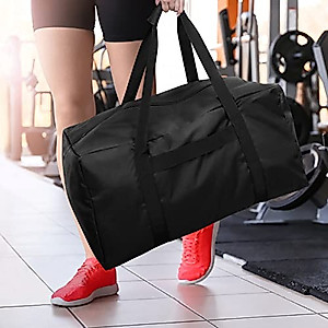 COOLBEBE 24" Sports Duffle Bag - 53L Travel Duffel Tote Bag with Upgrade Zipper Weekender Overnight, Durable & Water Resistant, Camping duffle Black