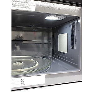 DUURA Elite DE161OTRSSS Microwave Oven Built-in 1000-Watts with 10 Power Levels Pre Settings and Express, Sensor and Speed Cooking and Silent Mode with Glass Turntable, 1.6-Cu.Ft, Metallic