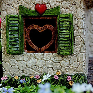 PRETMANNS Fairy Garden Fairy House – Large Fairy Houses for Gardens for Outdoor - Resin Fairy House - Fairy Garden Accessories Outdoor - 7" Fairy Garden House, Door can Open Wide