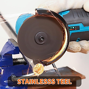 SI FANG 3 Inch Mini Angle Grinder Cut Off Tool Kit, 12V Cordless Electric Rotary Tool Metal Cutter Machine with Charger and Battery, Power Grinders for Fast Cutting-Grinding, Polishing