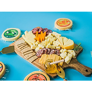 Cheese Bros WI Cheese Sampler | Fresh from Wisconsin | Featuring Dill Havarti, Smoked Gouda, Italian Fratello and Honey Sriracha Gouda | Easy Gift Idea