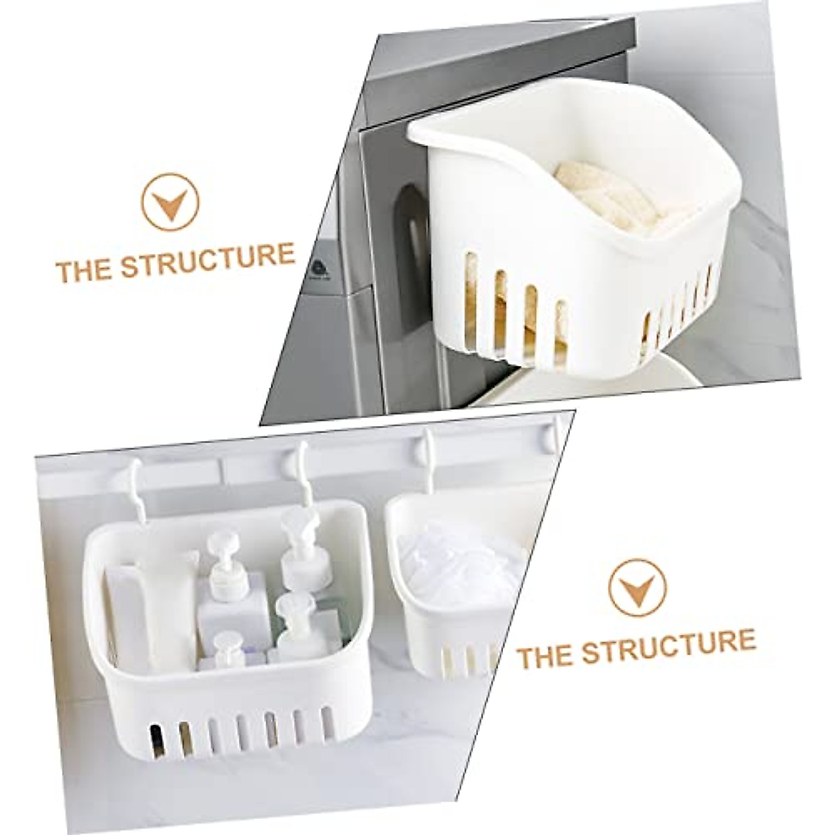 BESPORTBLE Hanging Storage Basket Toy Baskets Tub Organizer for Bathtub Bath Toy Storage Basket Shower Head Bathroom Organizer Bathroom Pantry Holder Shower Supply Hanging Shower Basket