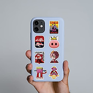 100Pcs Technoblades Game Pink Pig Cute Vinyl Cartoon Stickers for Kids Girls Boys Teens Adults for Water Bottles Laptop Phone Journaling for Birthday Party Supplies Halloween Decoration Favors