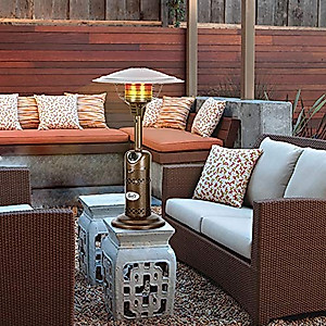 BALI OUTDOORS Portable Patio Heater, Outdoor Propane Table Top Heater, Bronze