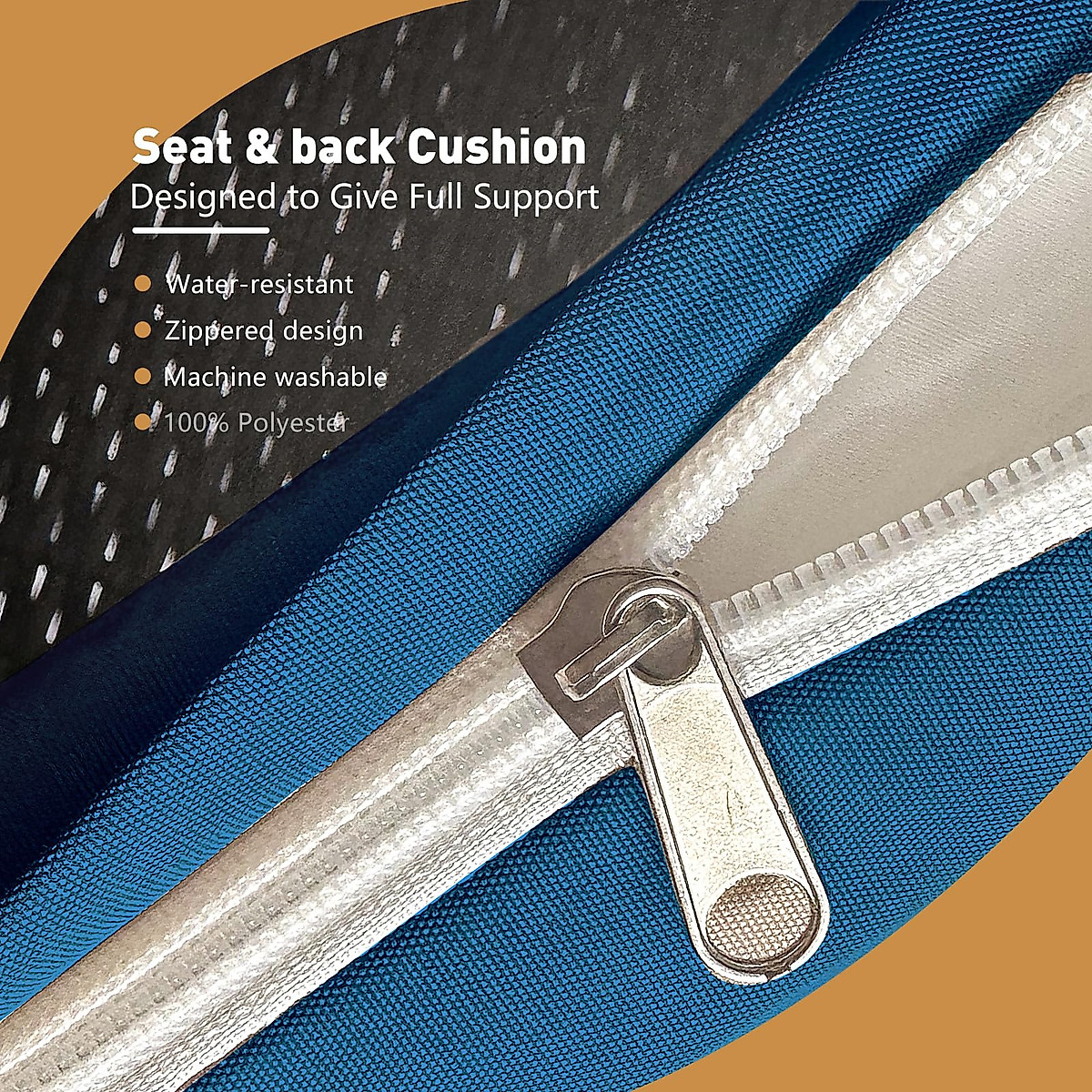 Ophelian 4 Piece Wicker Patio Furniture Set, Patio Set with Comfortable Cushion,Garden Pool Backyard Patio, Coffee/Peacock Blue