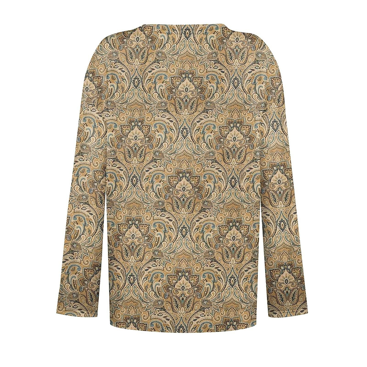 LTTVQM Blouses for Women Fashion 2023 Winter Trendy Long Sleeve Fashion Shirts Tops V Neck Tie Dye Long Sleeve T Shirts for Women Western Casual Shirt Tunic Or Tops to Wear with Leggings Khaki 2X