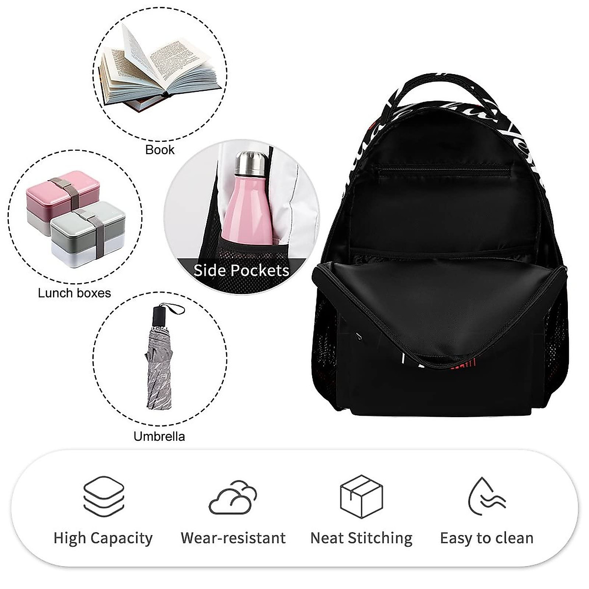 SDERDZSE Backpack Yeshua Jesus Christian Laptop Backpack Casual Daypack Cute Travel Backpack for Women Men