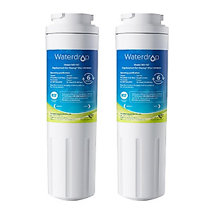 Waterdrop EDR4RXD1 Compatible with EveryDrop Filter 4, Whirlpool UKF8001, 4396395, Maytag UKF8001AXX-200, UKF8001AXX-750, WD-F07, Refrigerator Water Filter, 2 Filters (Package May Vary)