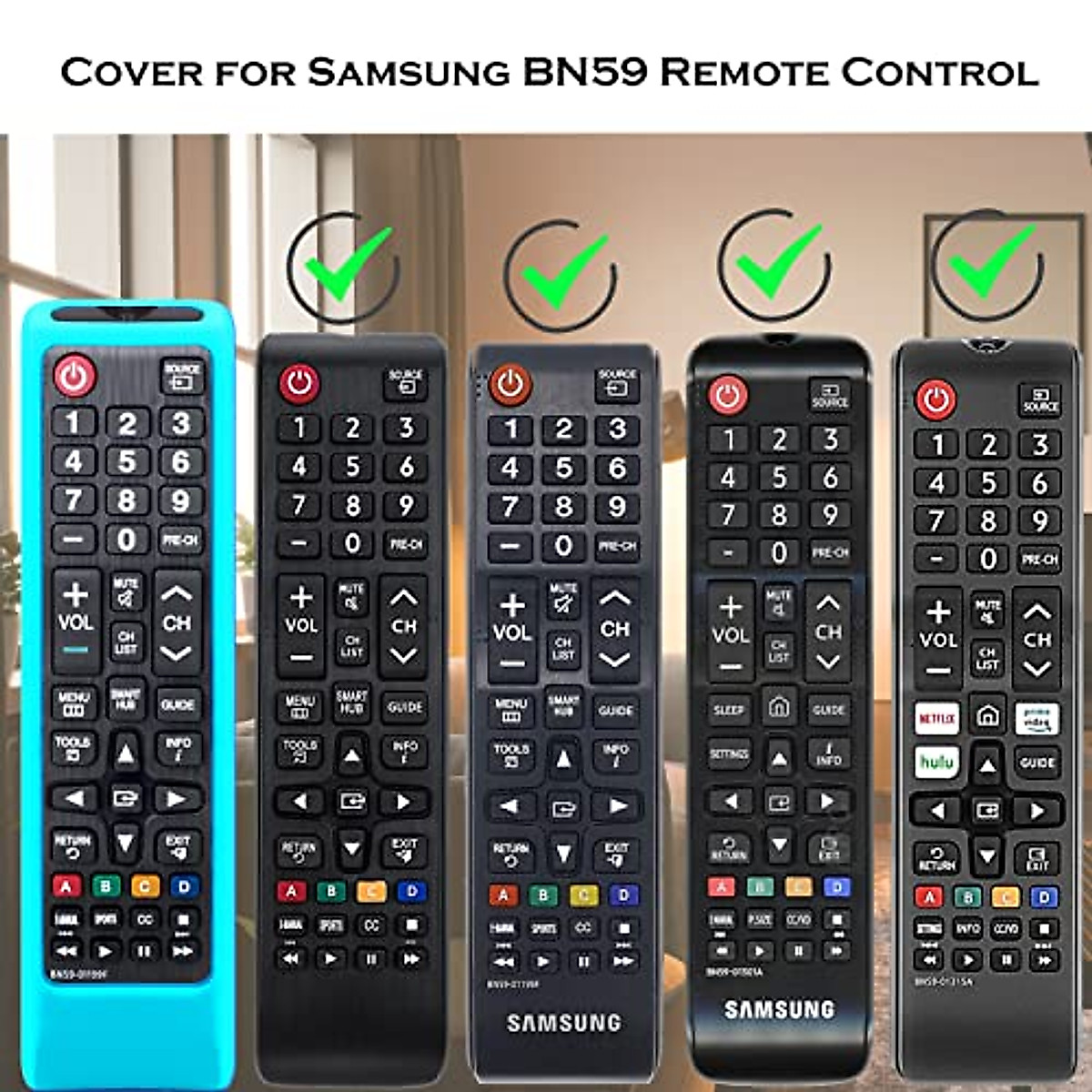 Remote case for Samsung TV Controller, Silicone Remote Cover for BN59-01199F Samsung Remote Control, Smart TV Remote Skin Sleeve Glow in The Dark