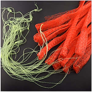 JCBIZ 15pcs 450mm/17.7" Watermelon Nets with Drawstring Hanging Watermelon Nets Bags Reusable Plastic Gardening Net, Red