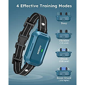 Jugbow Dog Shock Collar - 4200FT Dog Training Collar with Remote, IPX7 Waterproof Electric Collar with 4 Training Modes, Security Lock, Rechargeable e-Collar for All Breeds, Sizes