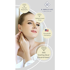 3 Pair Set Sterling Silver Cubic Zirconia Round Stud Earrings, 2mm 3mm 4mm