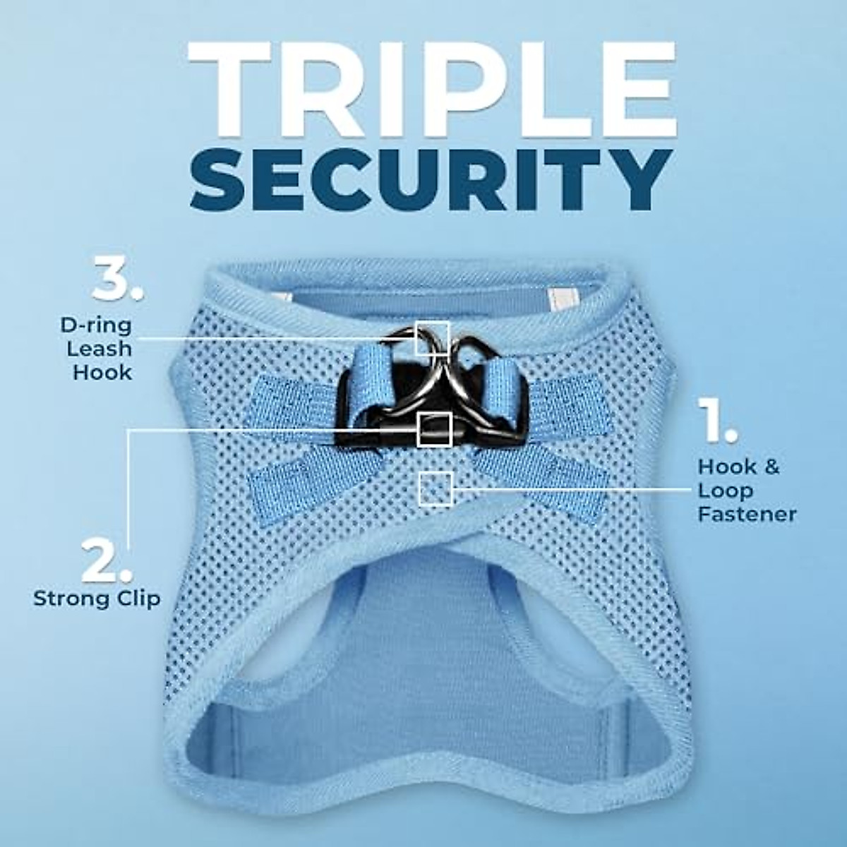 Voyager Step-in Air All Weather Mesh Harness and Reflective Dog 5 ft Leash Combo with Neoprene Handle, for Small, Medium and Large Breed Puppies by Best Pet Supplies - Set (Baby Blue), M