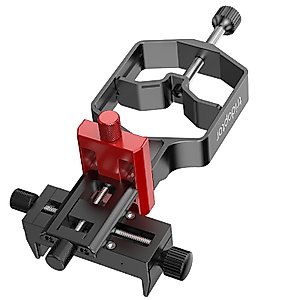 tridaptor - Universal Digiscoping Adapter | High-Precision Phone to Telescope 3-Axis Metal Holder Mount for Spotting Scope Binocular Monocular Microscope|Fits 2.4" Eyepiece Max&Any Cell Phone Camera