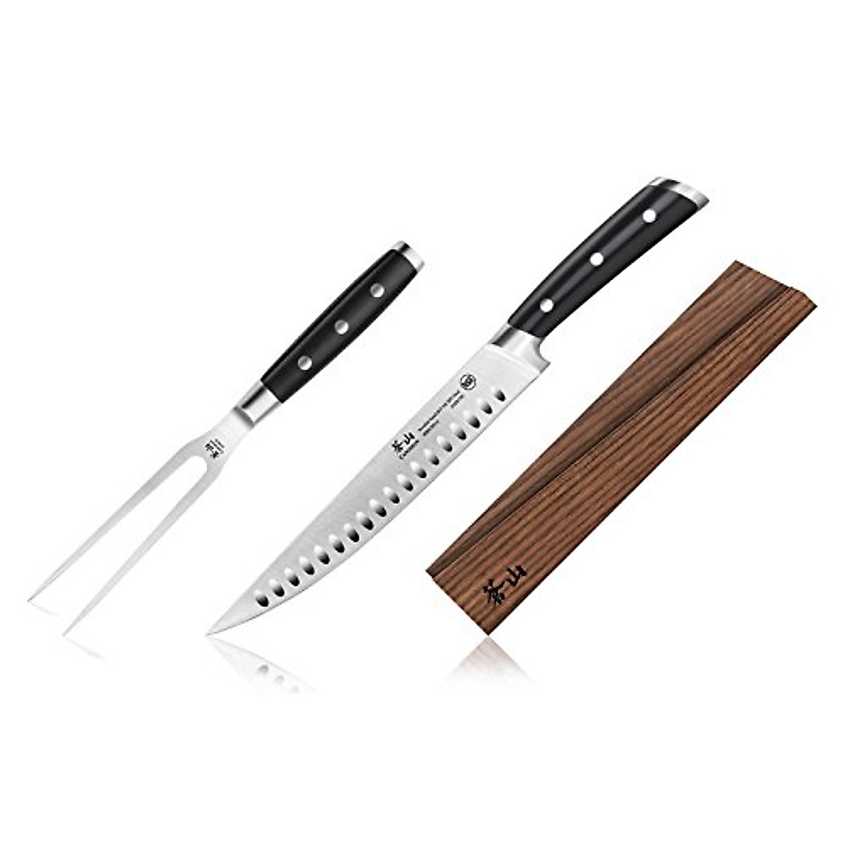 Cangshan TS Series 1020496 Swedish 14C28N Steel Forged 2-Piece Carving Set