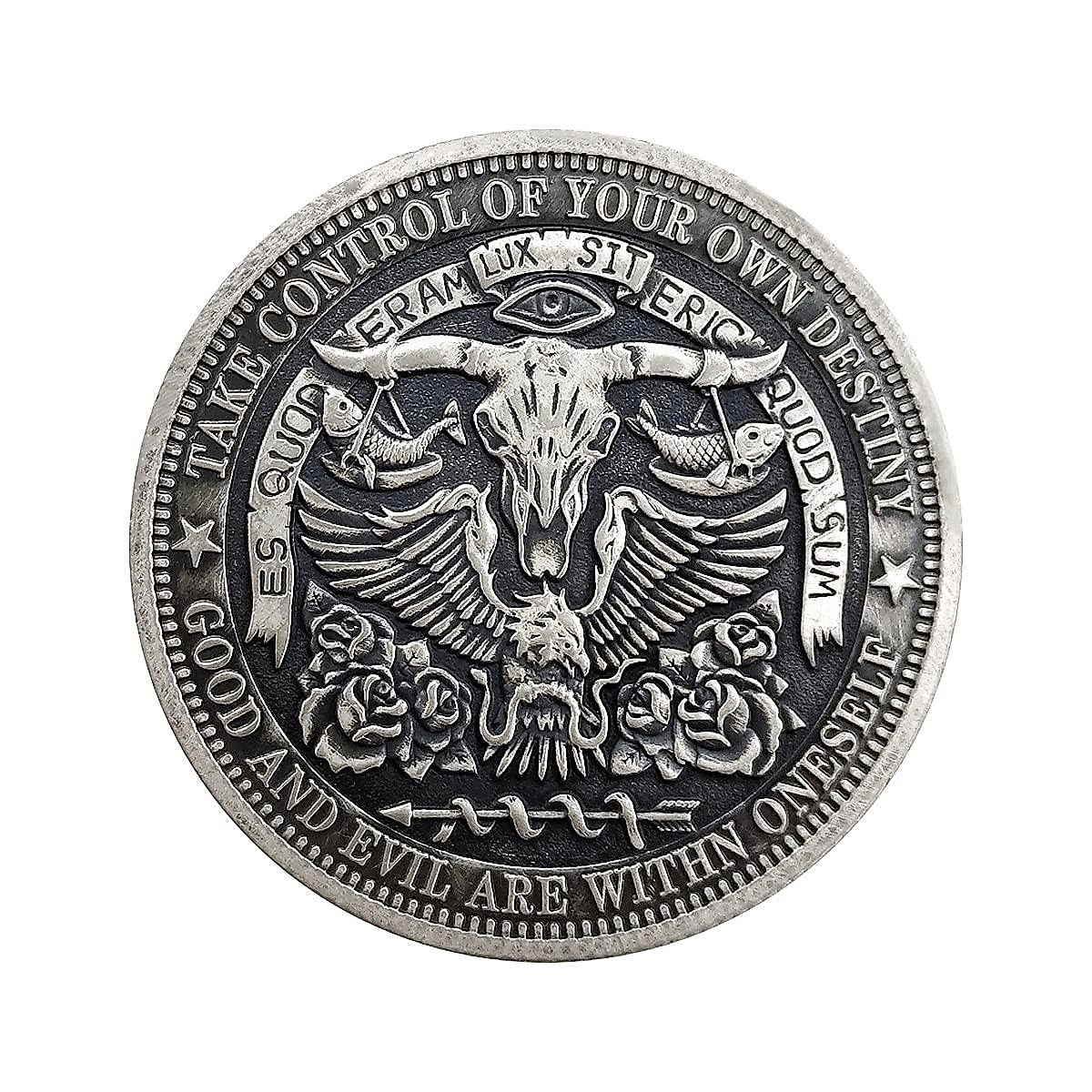 Egyptian Myth Azrael Anubis Werewolf Hobo Nickel Antique Silver Collection Challenge Coin Satan Series