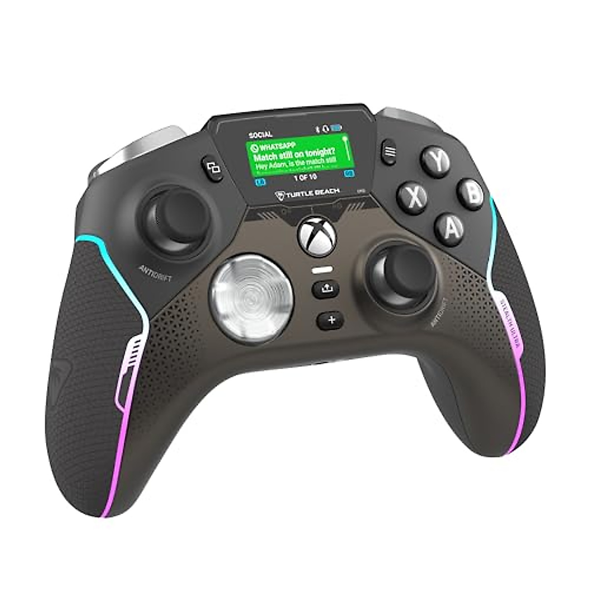 Turtle Beach Stealth Ultra High-Performance Wireless Gaming Controller Licensed for Xbox Series X|S, Xbox One, Windows PC & Android – LED Dashboard, Charge Dock, RGB Lighting, 30-Hr Battery, Bluetooth, Black