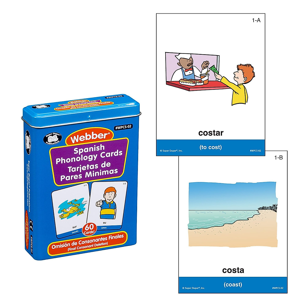 Super Duper Publications | Webber® Spanish Phonology Flash Cards (8 Total Fun Decks) | Educational Resource for Children